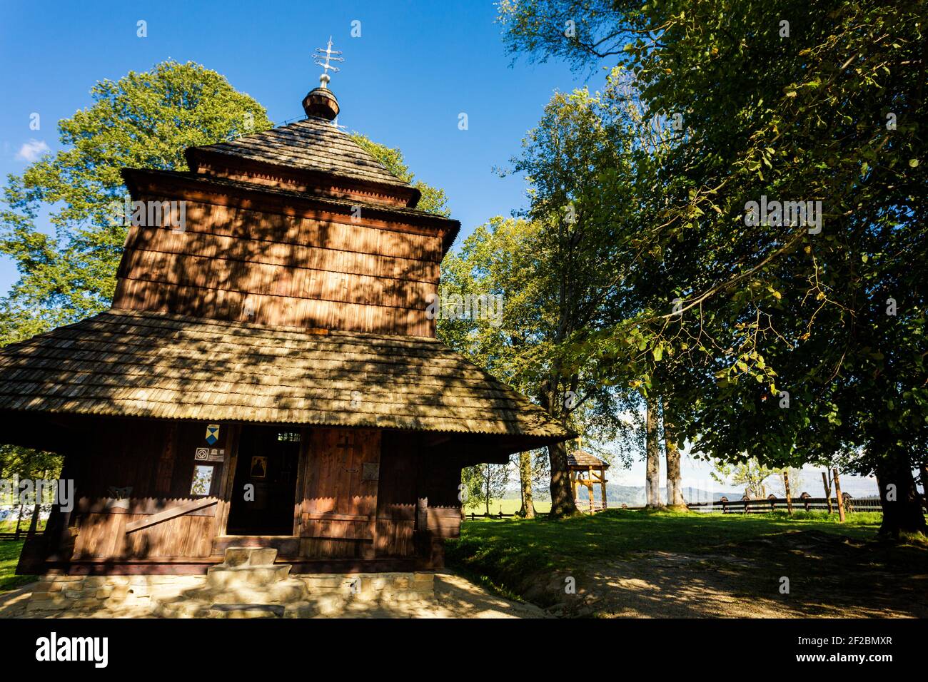 Old orthodox church in Smolnik. Beautiful landscape photo taken in ...