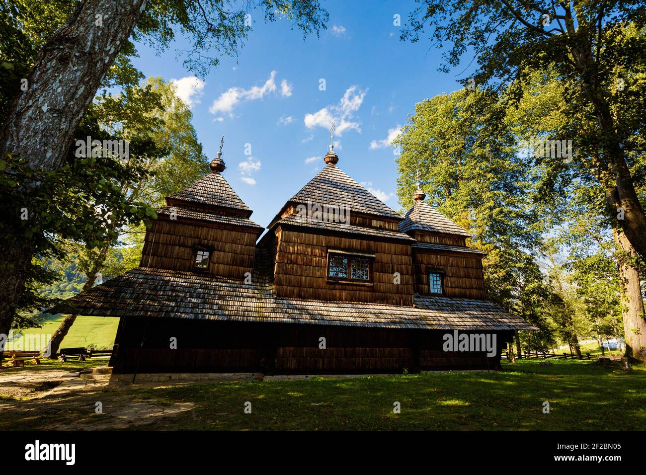 Old orthodox church in Smolnik. Beautiful landscape photo taken in ...