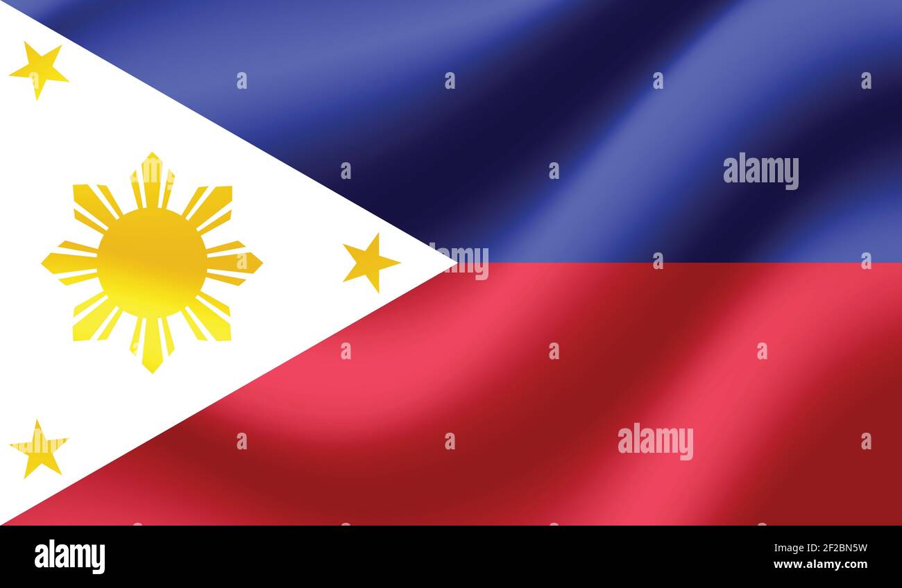 Philippines flag with waving grunge texture. Vector background Stock ...
