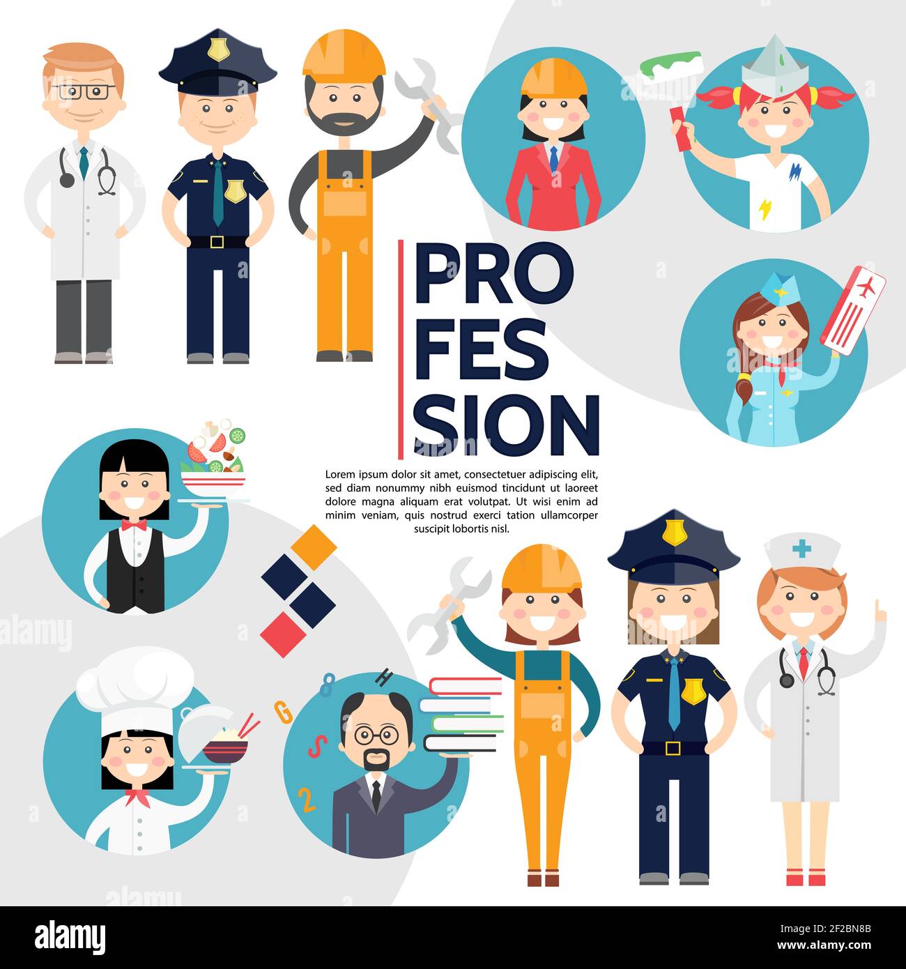 Male female builder Stock Vector Images - Alamy