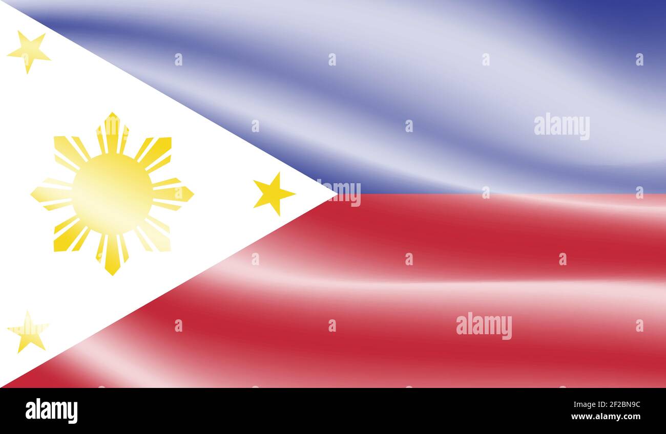 Philippines flag with waving grunge texture. Vector background Stock ...