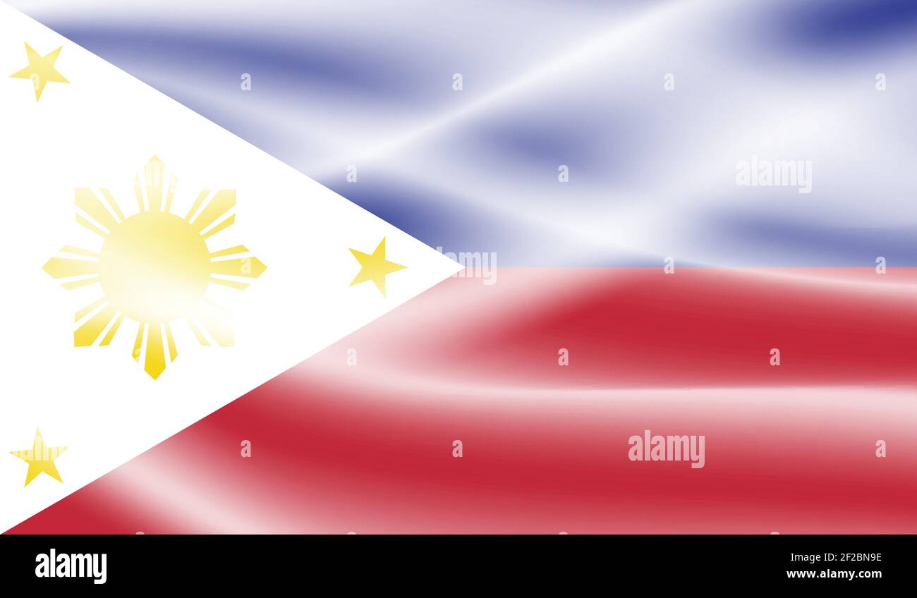 Philippines flag with waving grunge texture. Vector background Stock ...