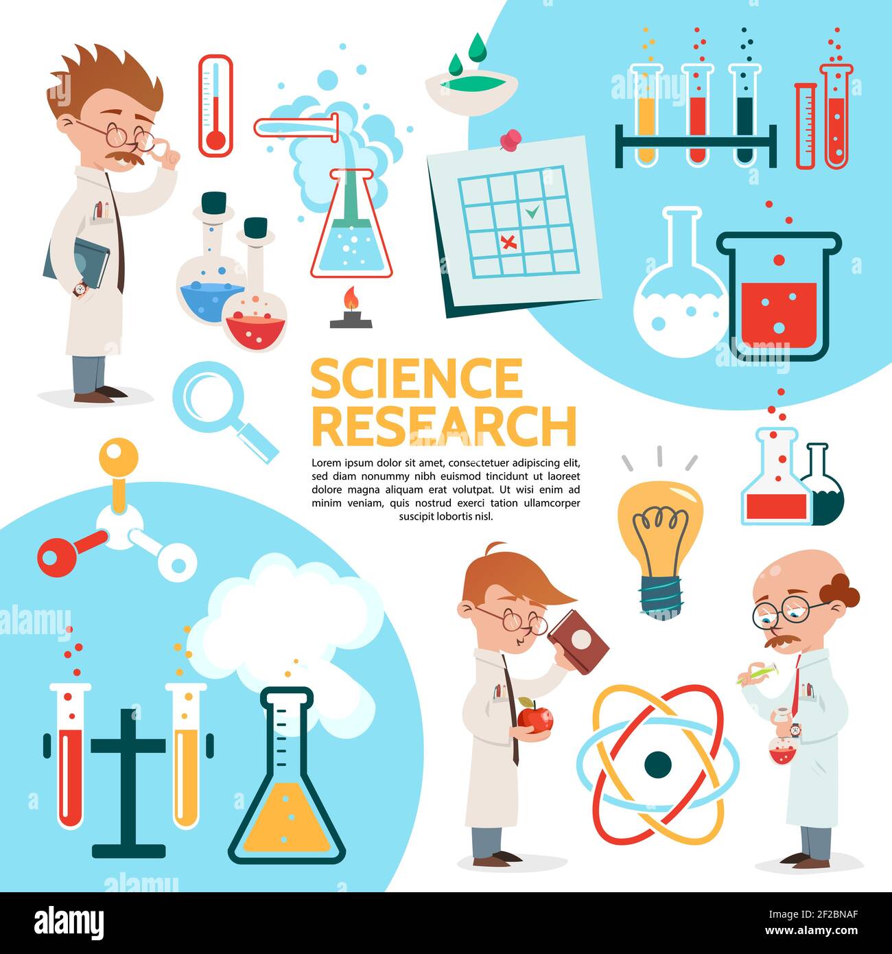 Flat Science Template Stock Vector Image & Art - Alamy