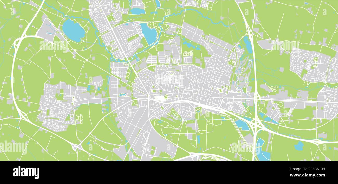 Urban vector city map of Herning, Denmark Stock Vector Image & Art - Alamy