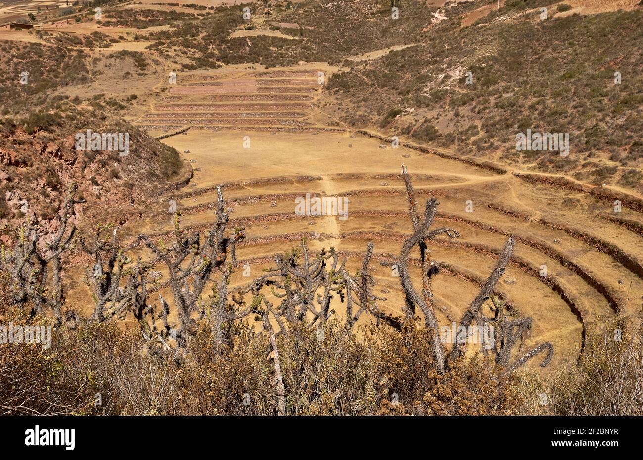 Agricultural Inca Terraces at Moray, probably a agricultural experiment ...