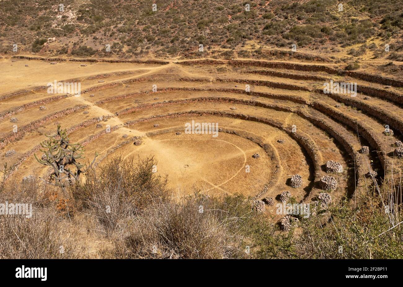 Agricultural Inca Terraces at Moray, probably a agricultural experiment ...