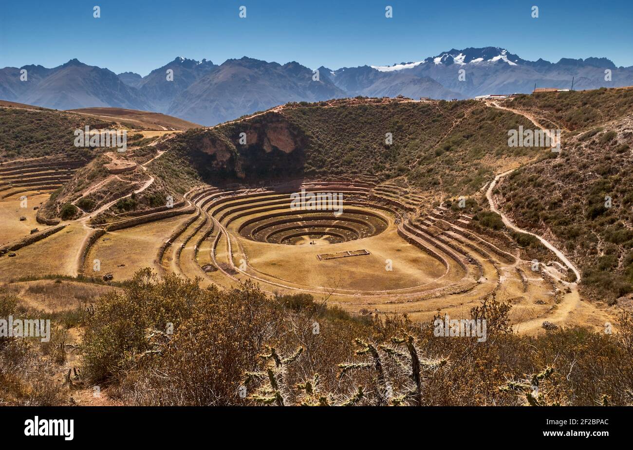 Agricultural Inca Terraces at Moray, probably a agricultural experiment ...