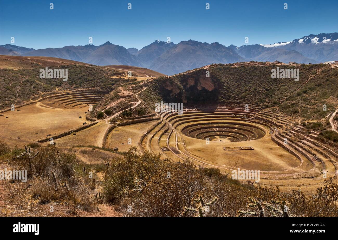 Agricultural Inca Terraces at Moray, probably a agricultural experiment ...