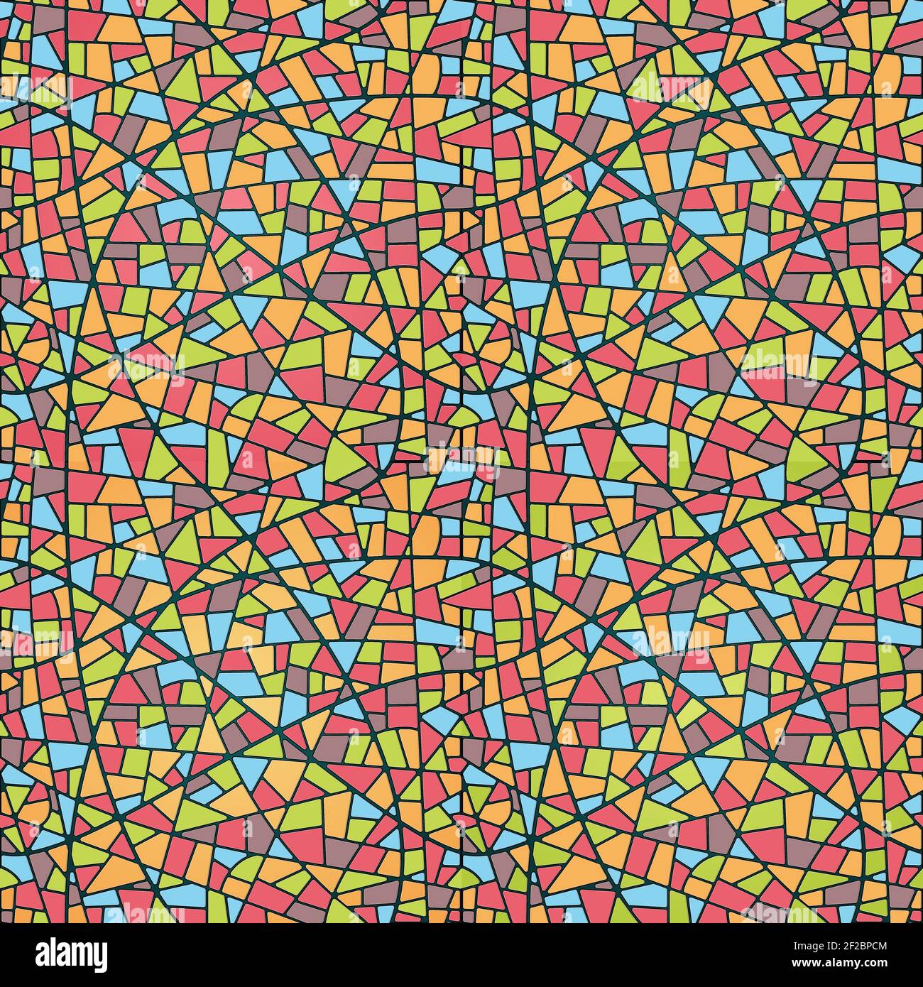 Illustration Seamless Mosaic Pattern. Stained glass style. EPS10 ...