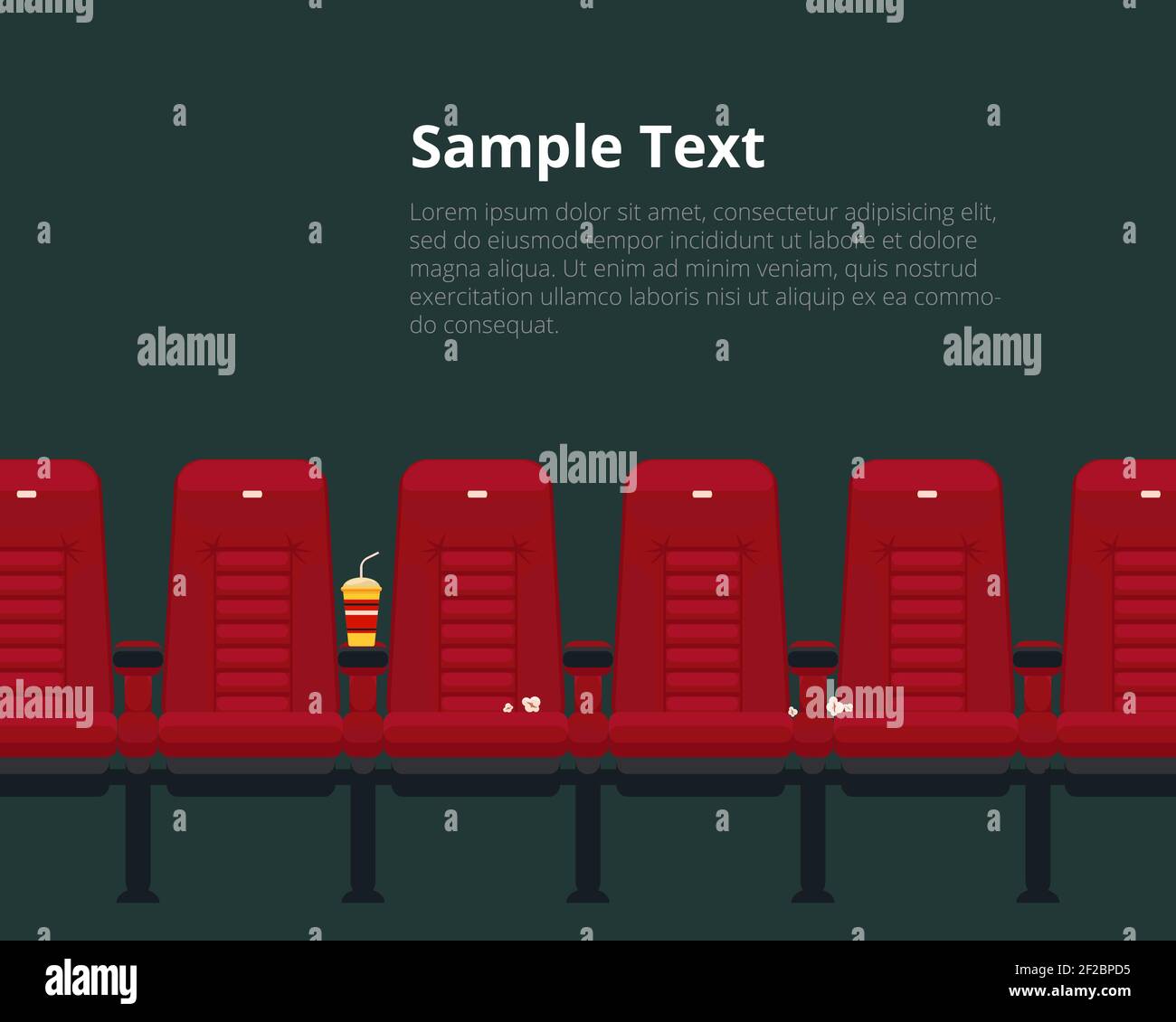 Empty chairs in movie theater Stock Vector Images - Alamy
