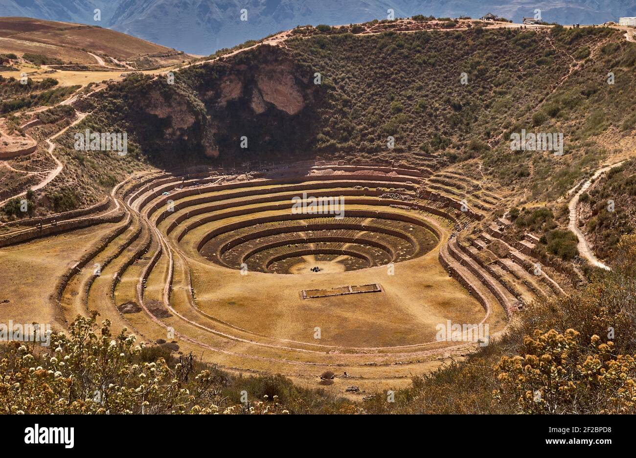 Agricultural Inca Terraces at Moray, probably a agricultural experiment ...