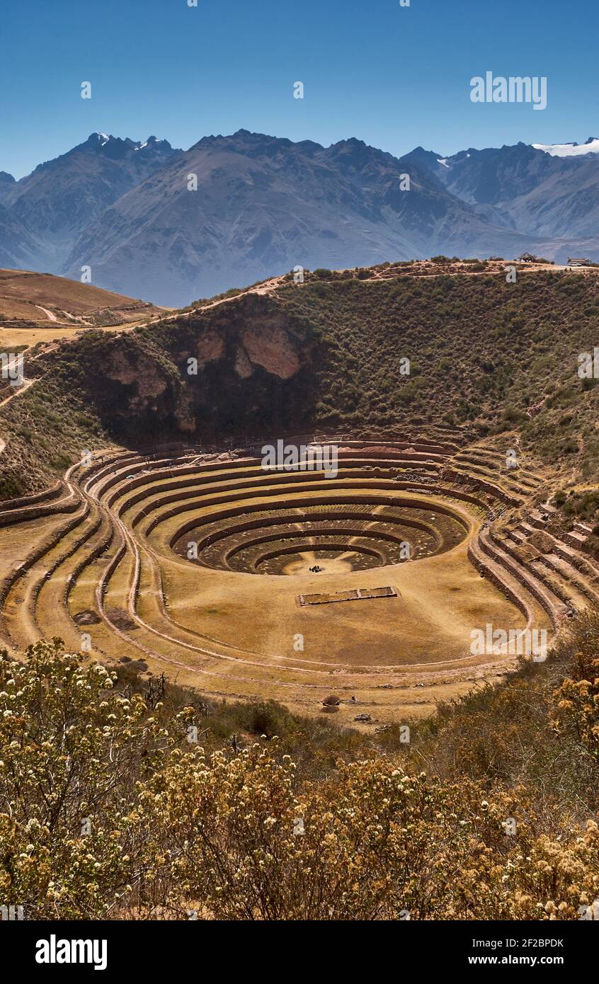 Agricultural Inca Terraces at Moray, probably a agricultural experiment ...