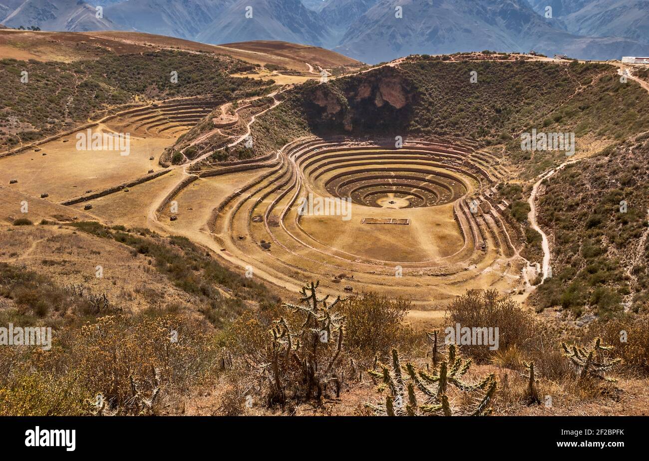 Agricultural Inca Terraces at Moray, probably a agricultural experiment ...