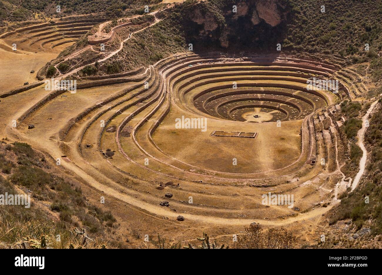 Agricultural Inca Terraces at Moray, probably a agricultural experiment ...