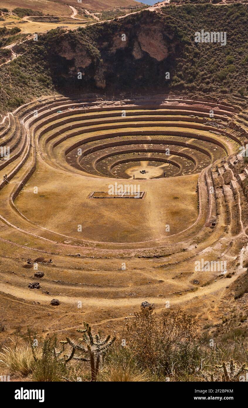 Agricultural Inca Terraces at Moray, probably a agricultural experiment ...