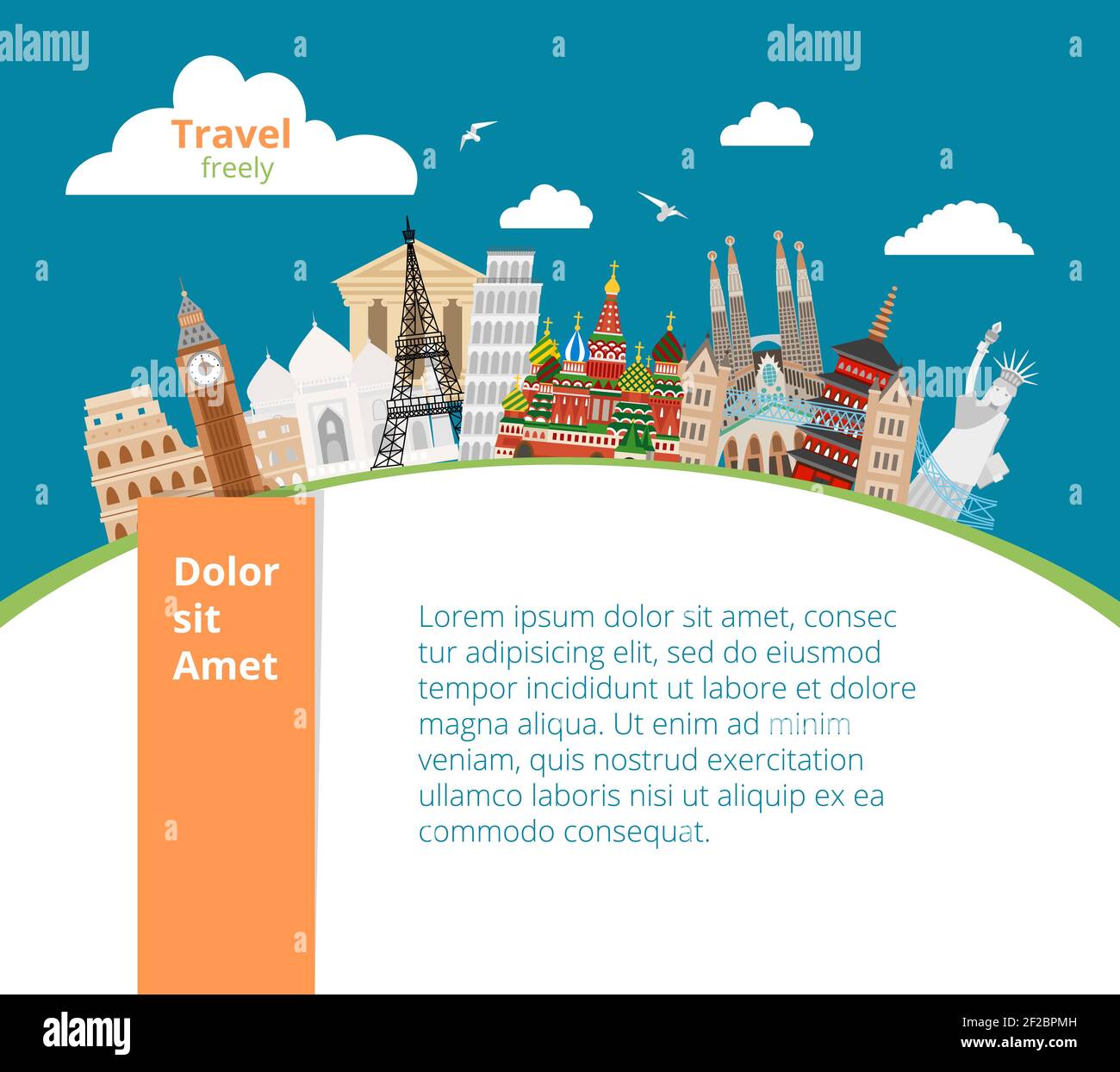 Most famous monument Stock Vector Images - Alamy