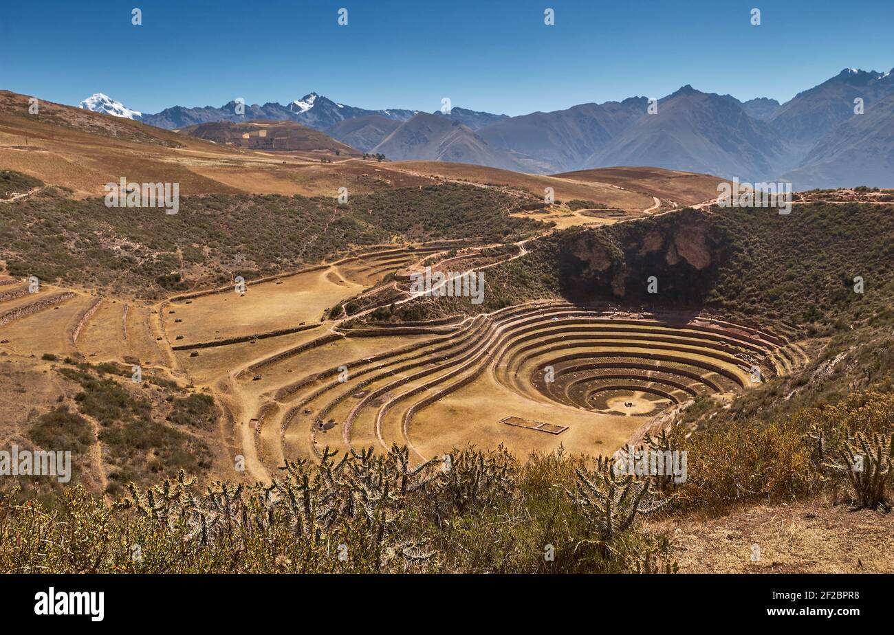 Agricultural Inca Terraces at Moray, probably a agricultural experiment ...