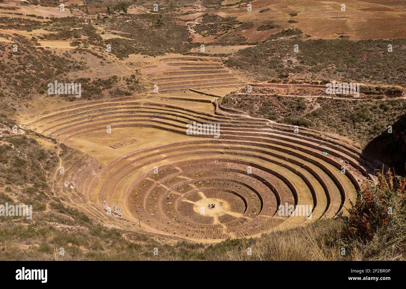 Agricultural Inca Terraces at Moray, probably a agricultural experiment ...