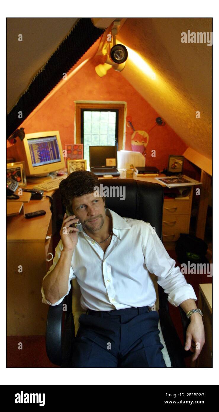 Mitch Mosley trades on his computer from his home in Oxted.pic David ...