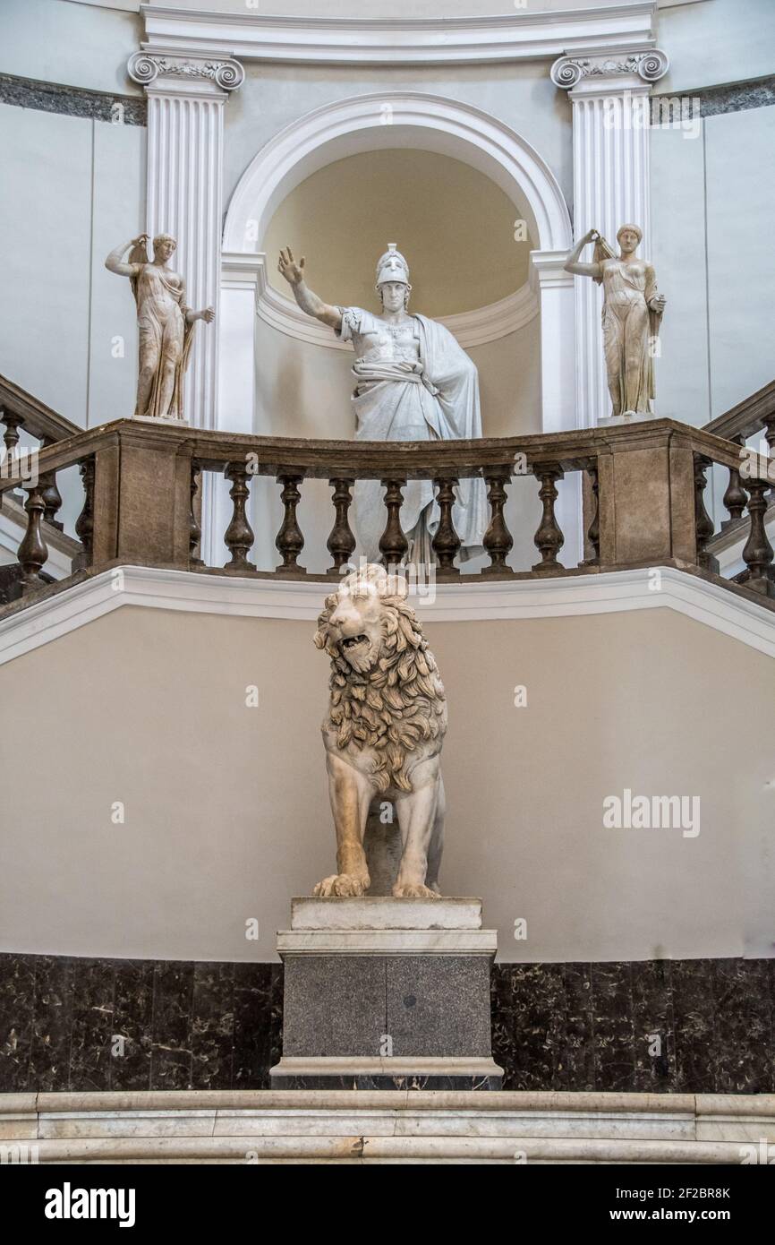 Main Staircase of the The National Archaeological Museum of Naples ...