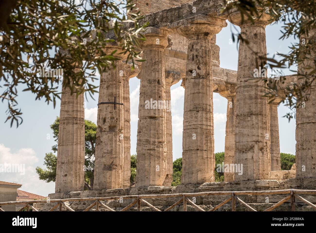Italy Paestum Ancient Ruins Temple God High Resolution Stock ...