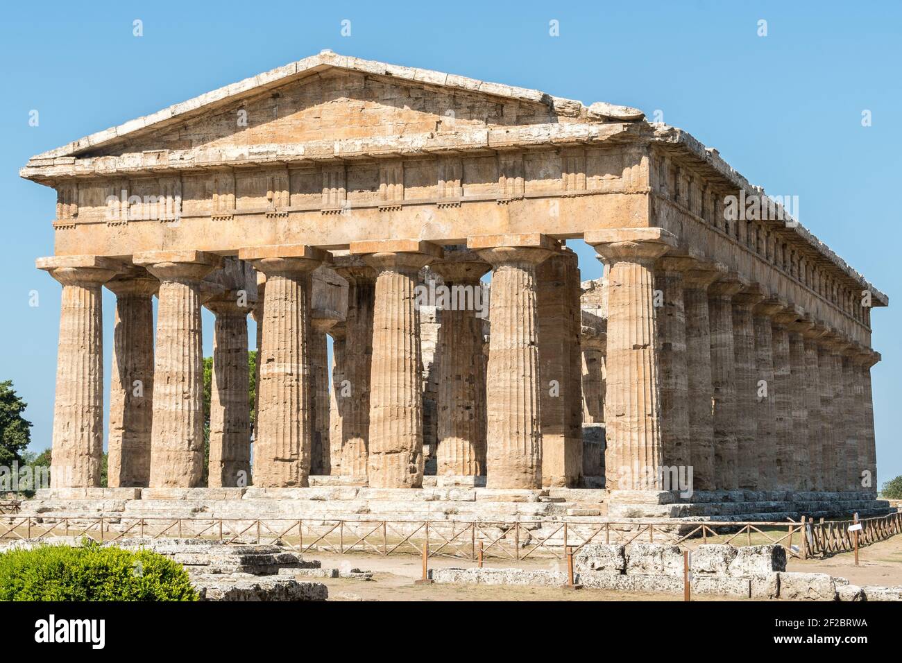 Archaeological site of Paestum , Temple of Neptune, Campania, Italy ...