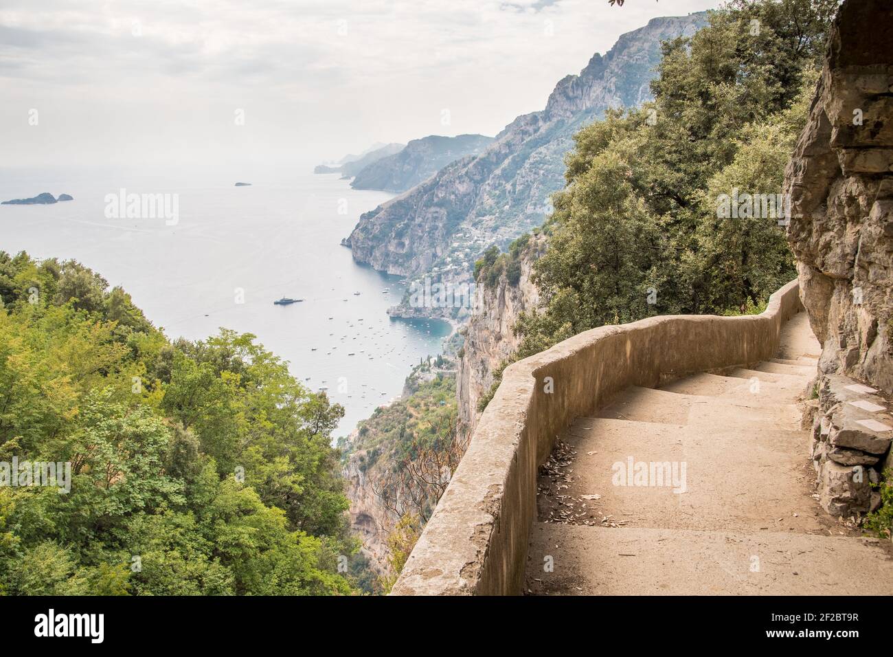 The town of Positano from the God's path (Sentiero degli dei) between ...
