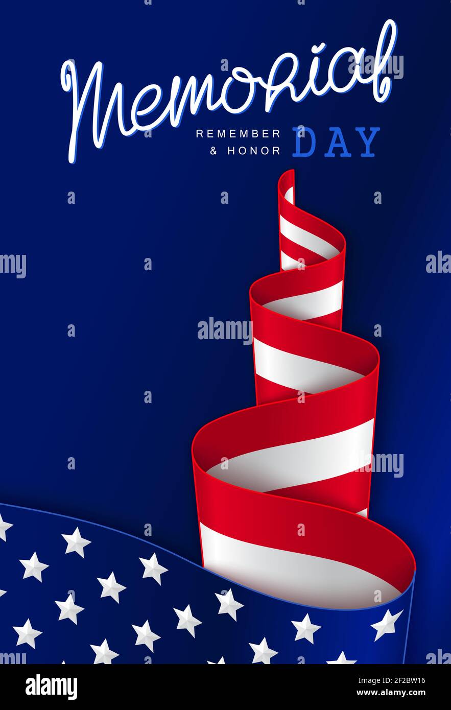 Memorial Day. National United States of America holiday. Patriotic ...