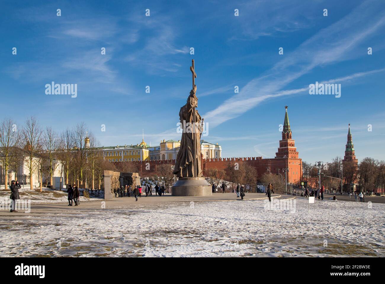 Monument to Holy Prince Vladimir the Great on Borovitskaya Square in ...