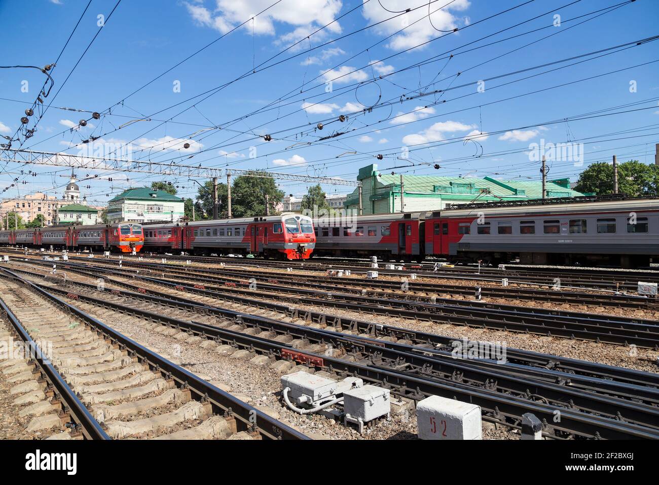 Train on Kazansky railway terminal ( Kazansky vokzal) -- is one of nine ...