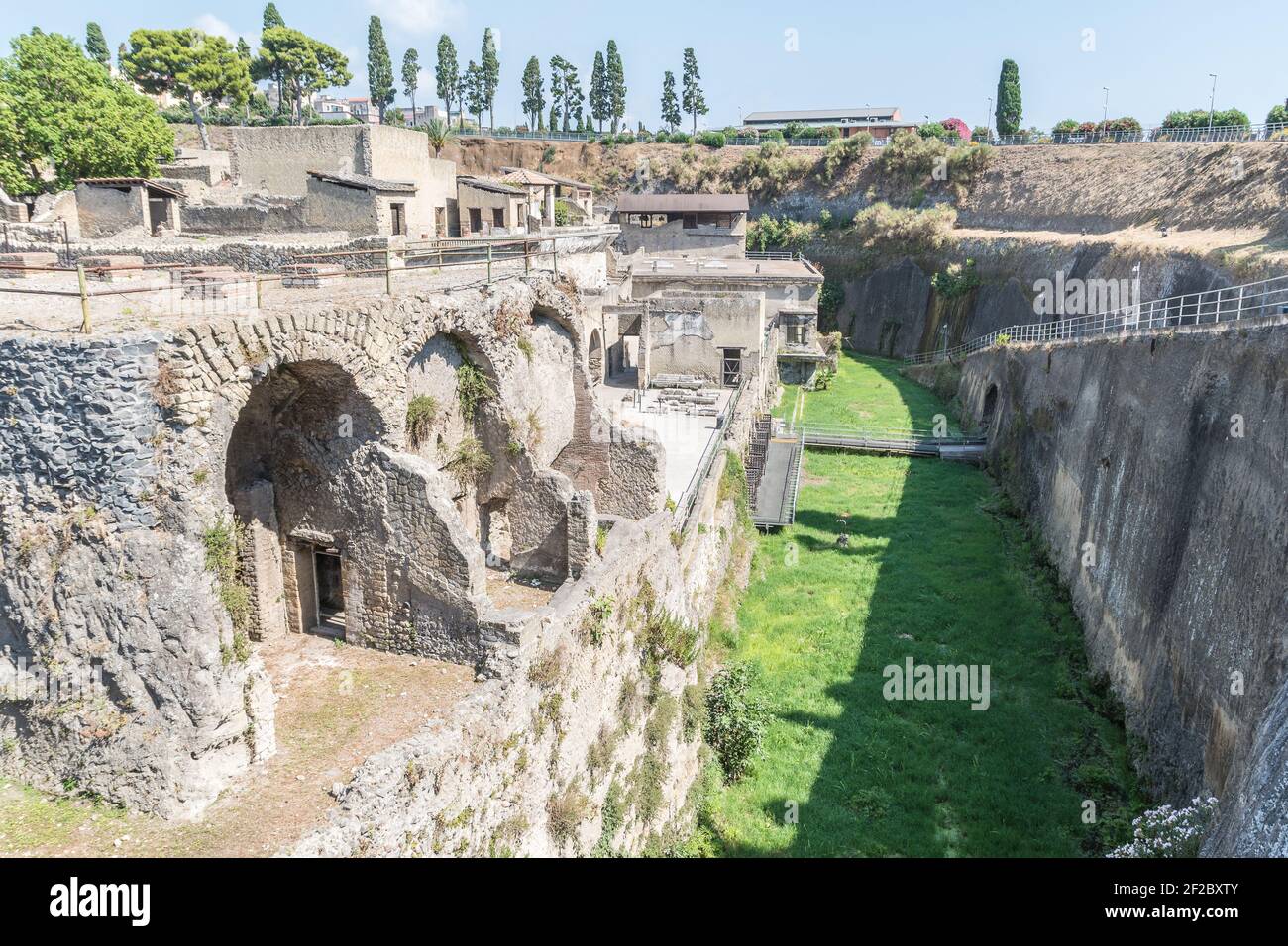 Ancient beach of Ercolano - Herculaneum, ancient Roman town destroyed ...