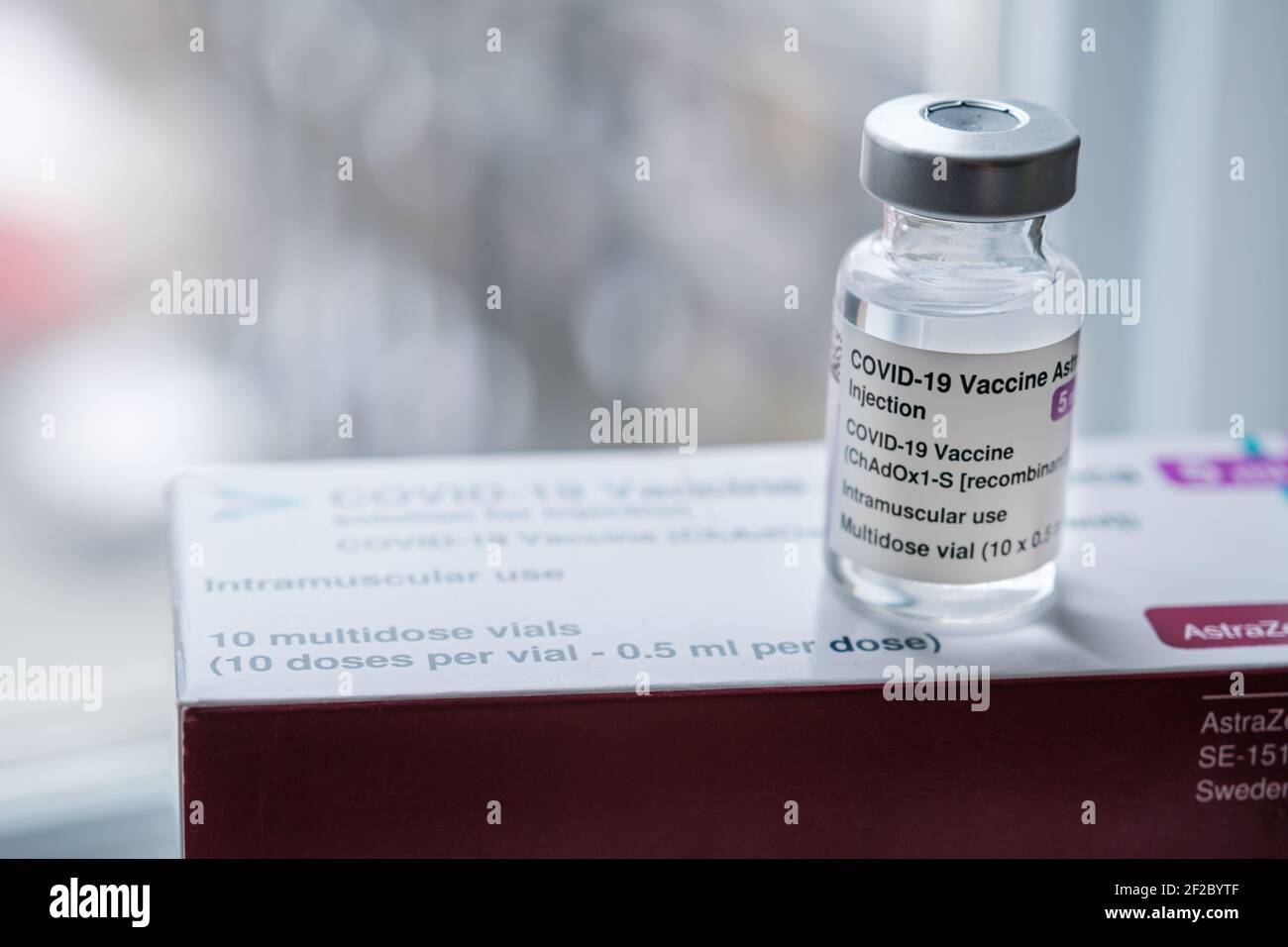 Covid vaccine astrazeneca box hi-res stock photography and images - Alamy