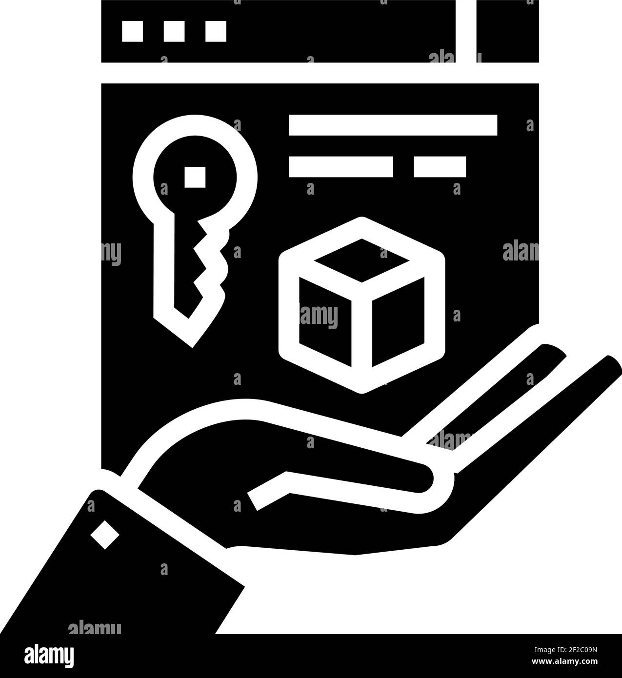 Idea realization digital processing glyph hi-res stock photography and ...