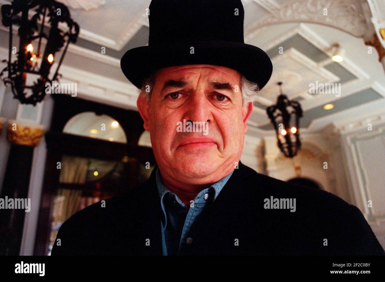 Ralph Steadman Cartoonist outside the St Ermine Hotel dressed as a ...