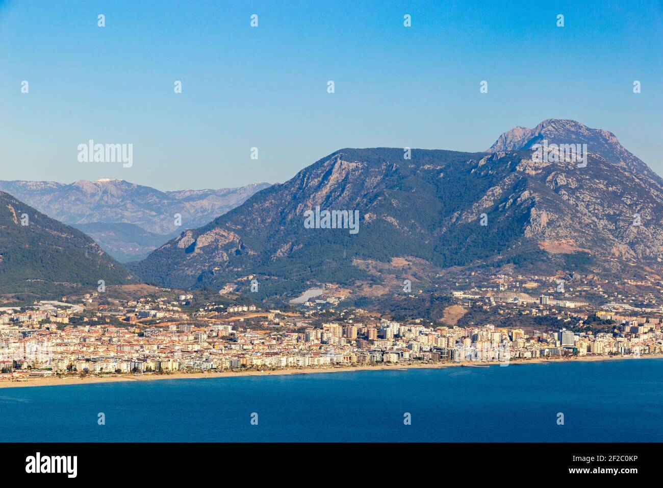 View of the Mediterranean coast Stock Photo - Alamy