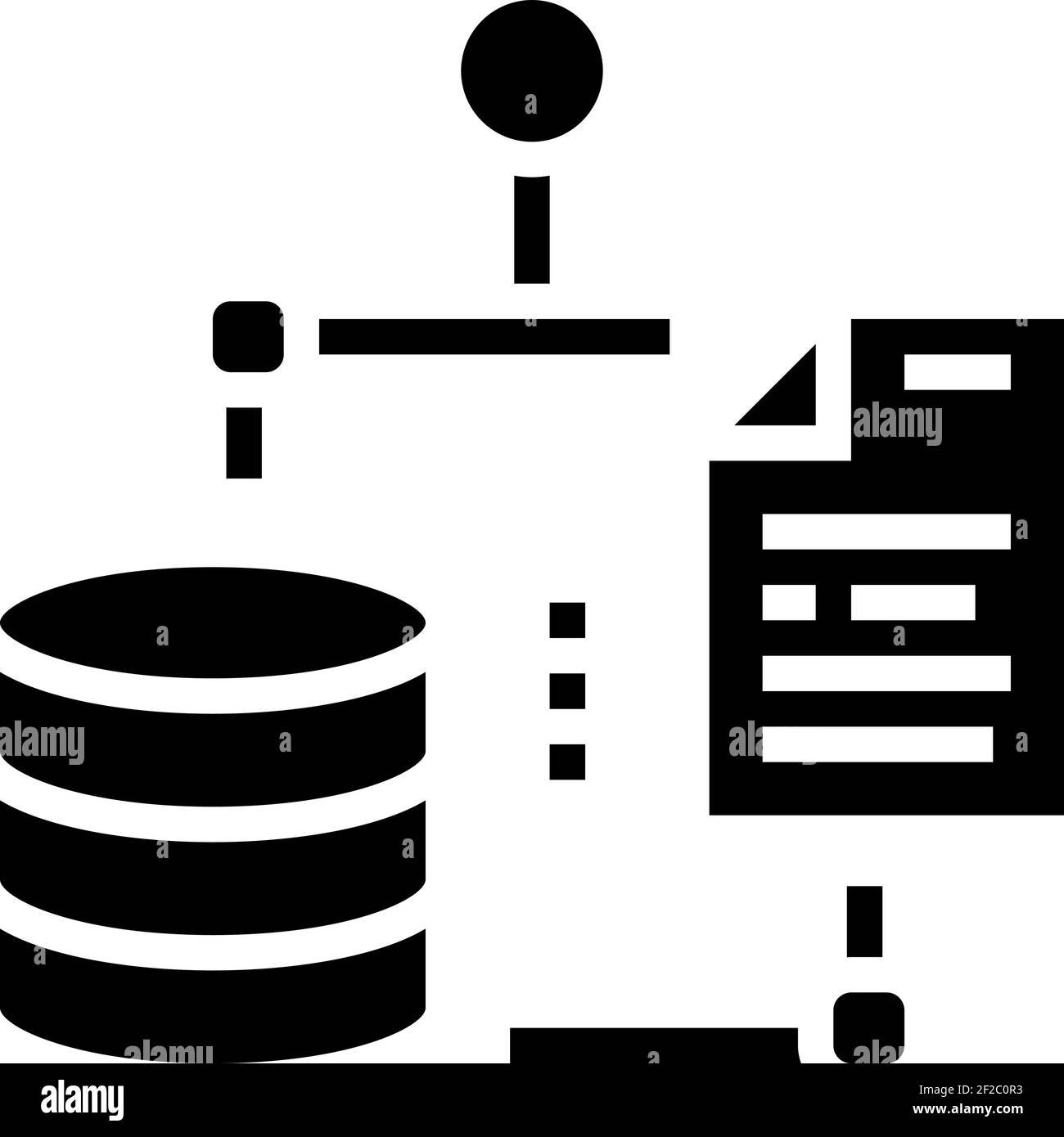 file digital processing glyph icon vector illustration Stock Vector Image & Art - Alamy