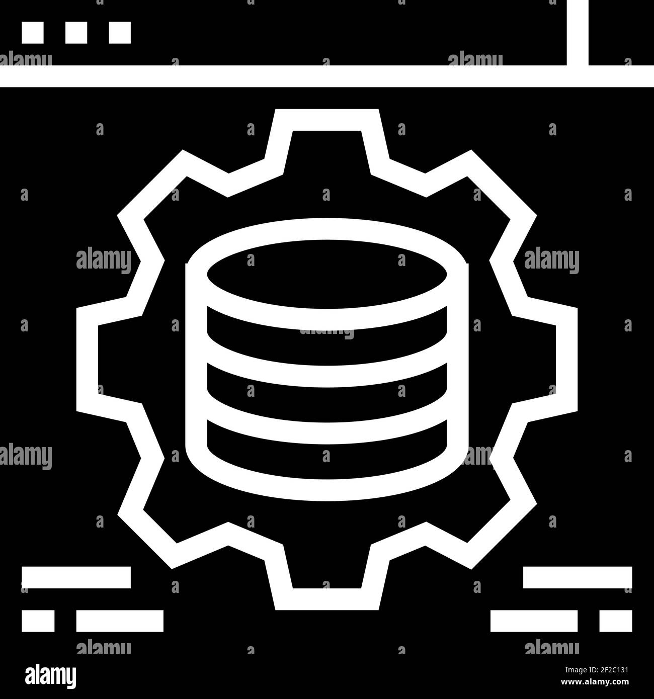 hardware solution digital processing glyph icon vector illustration ...