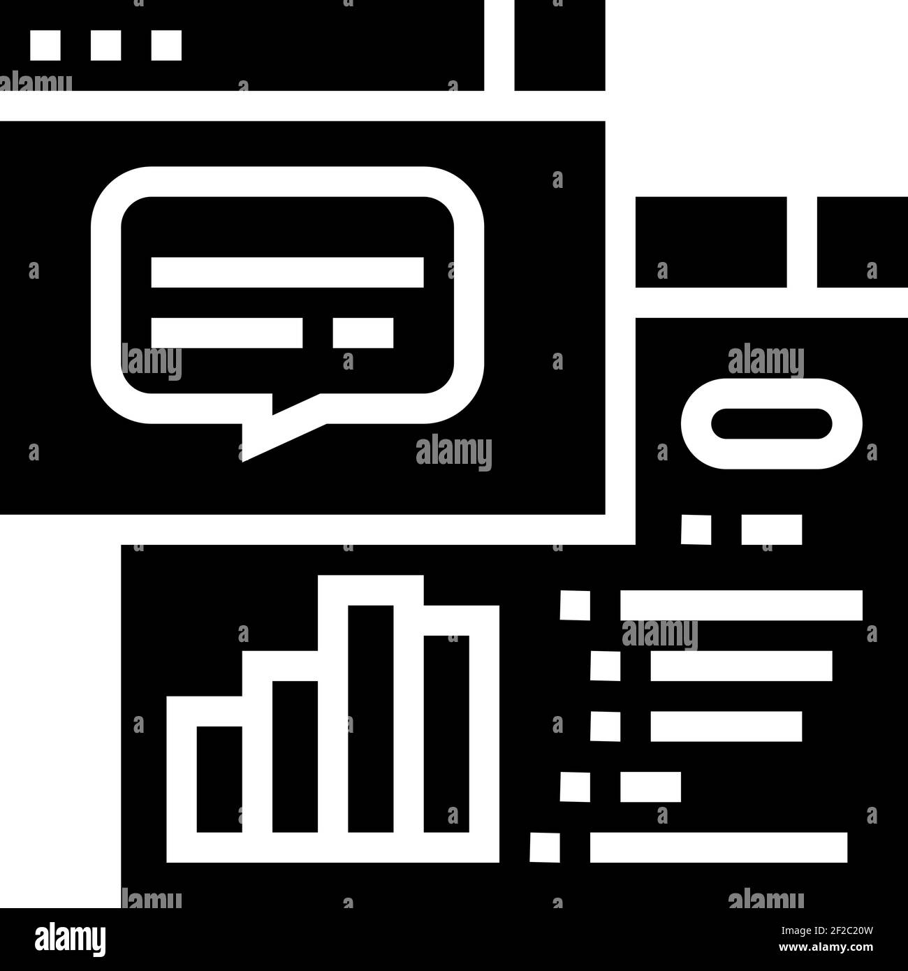 tasks hierarchy digital processing glyph icon vector illustration Stock ...
