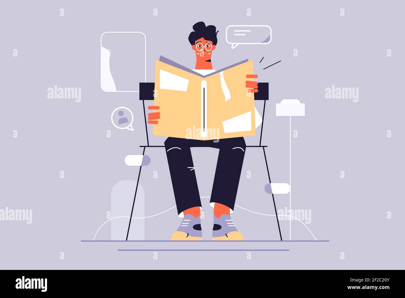Hobby reading Stock Vector Images - Alamy