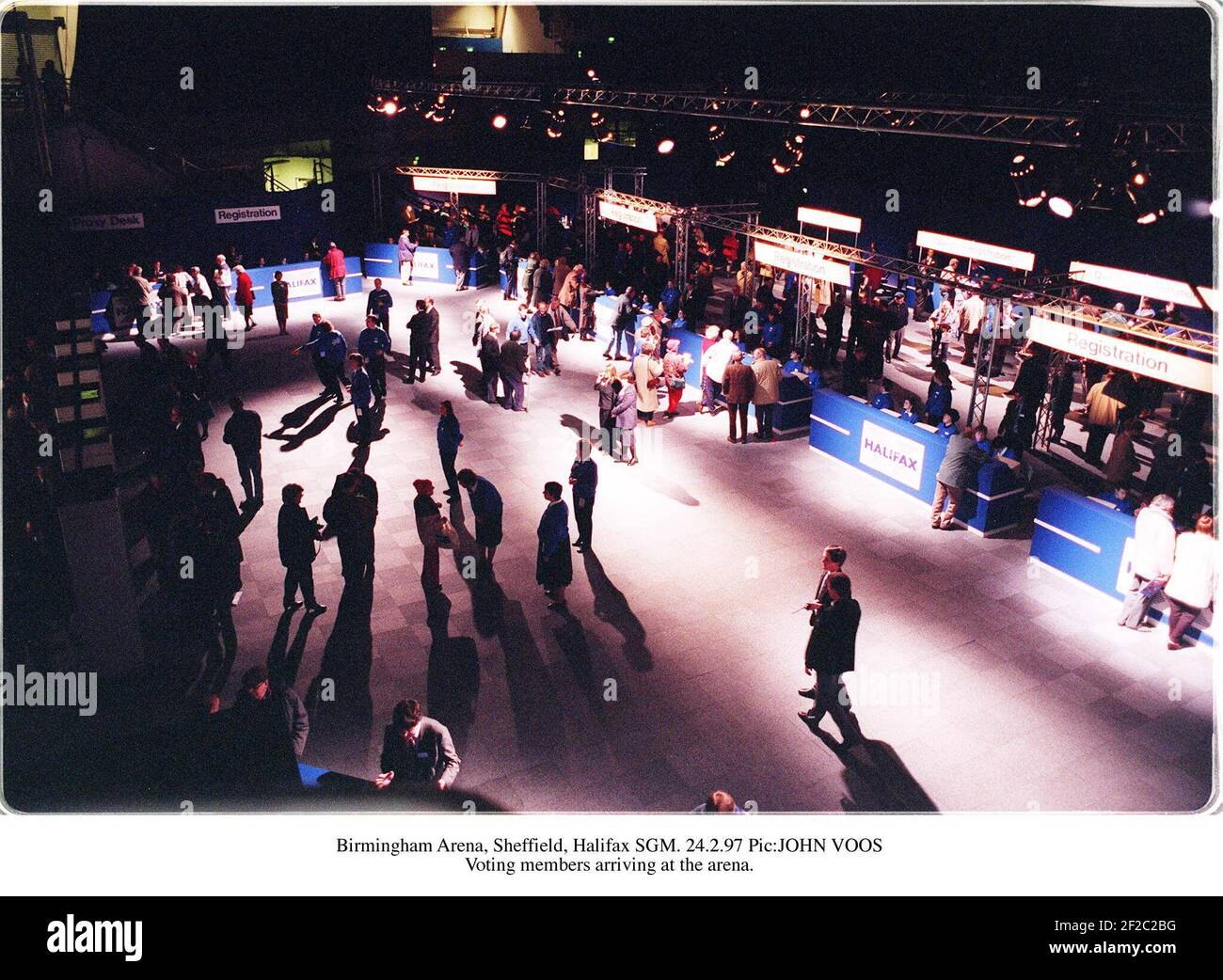 Voting members arrive at the Birmingham Arena for the Halifax Building ...