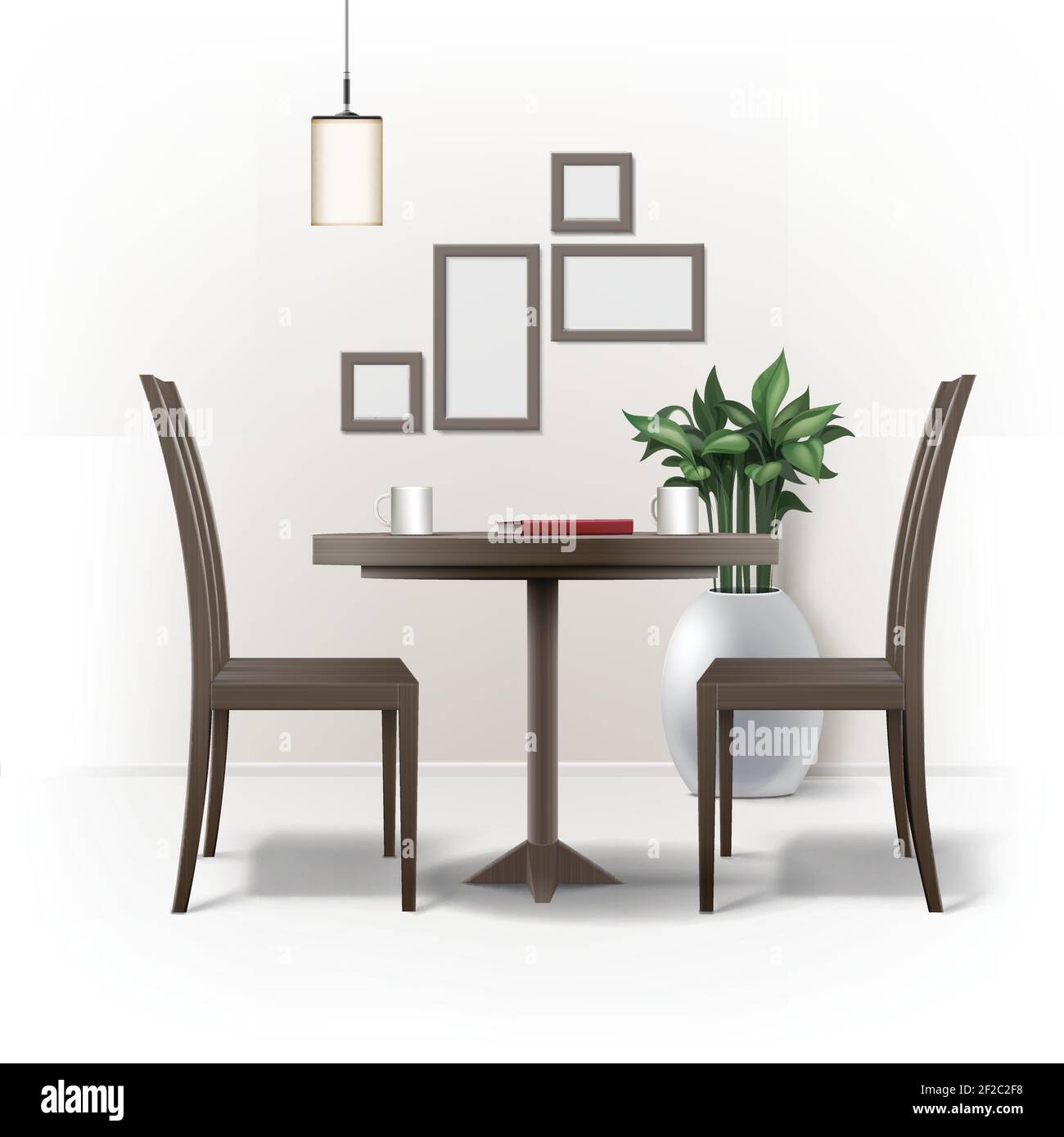 Photo two empty round Stock Vector Images - Alamy