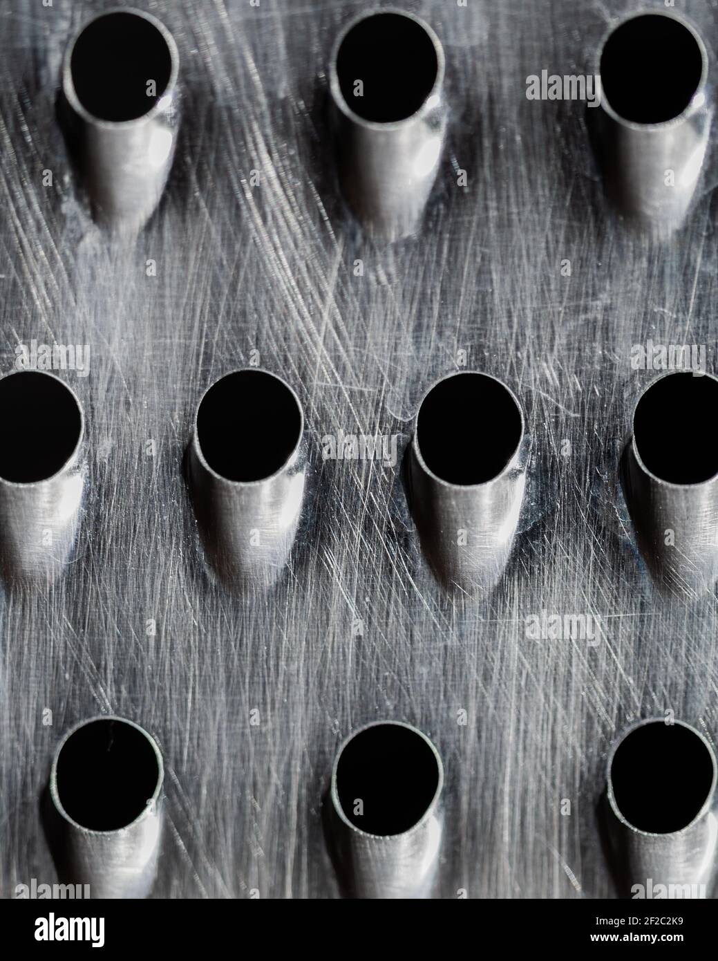 close up of a scratched metal box grater Stock Photo - Alamy