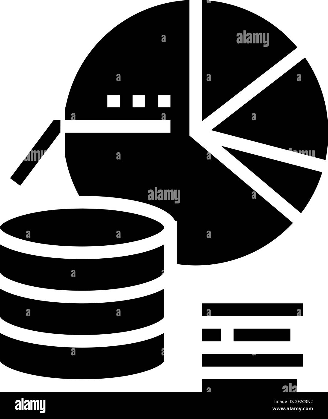 visualization digital processing glyph icon vector illustration Stock Vector Image & Art - Alamy