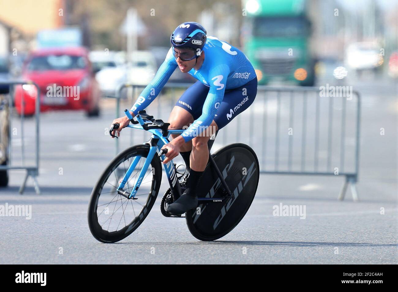 MORA Sebastián of Movistar Team during the Paris-Nice 2021, cycling ...