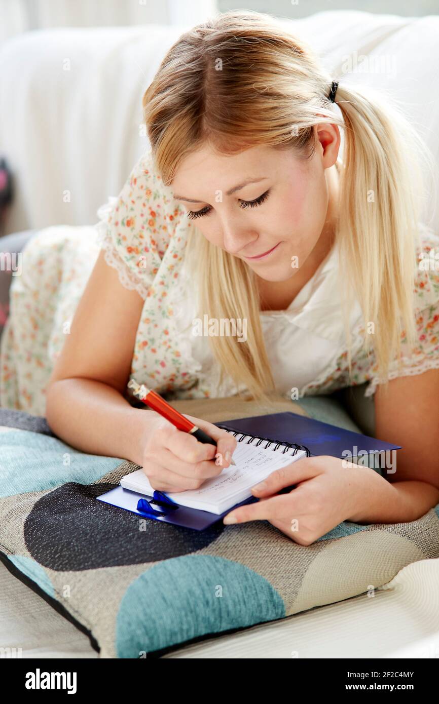 Adolescent with diary hi-res stock photography and images - Alamy