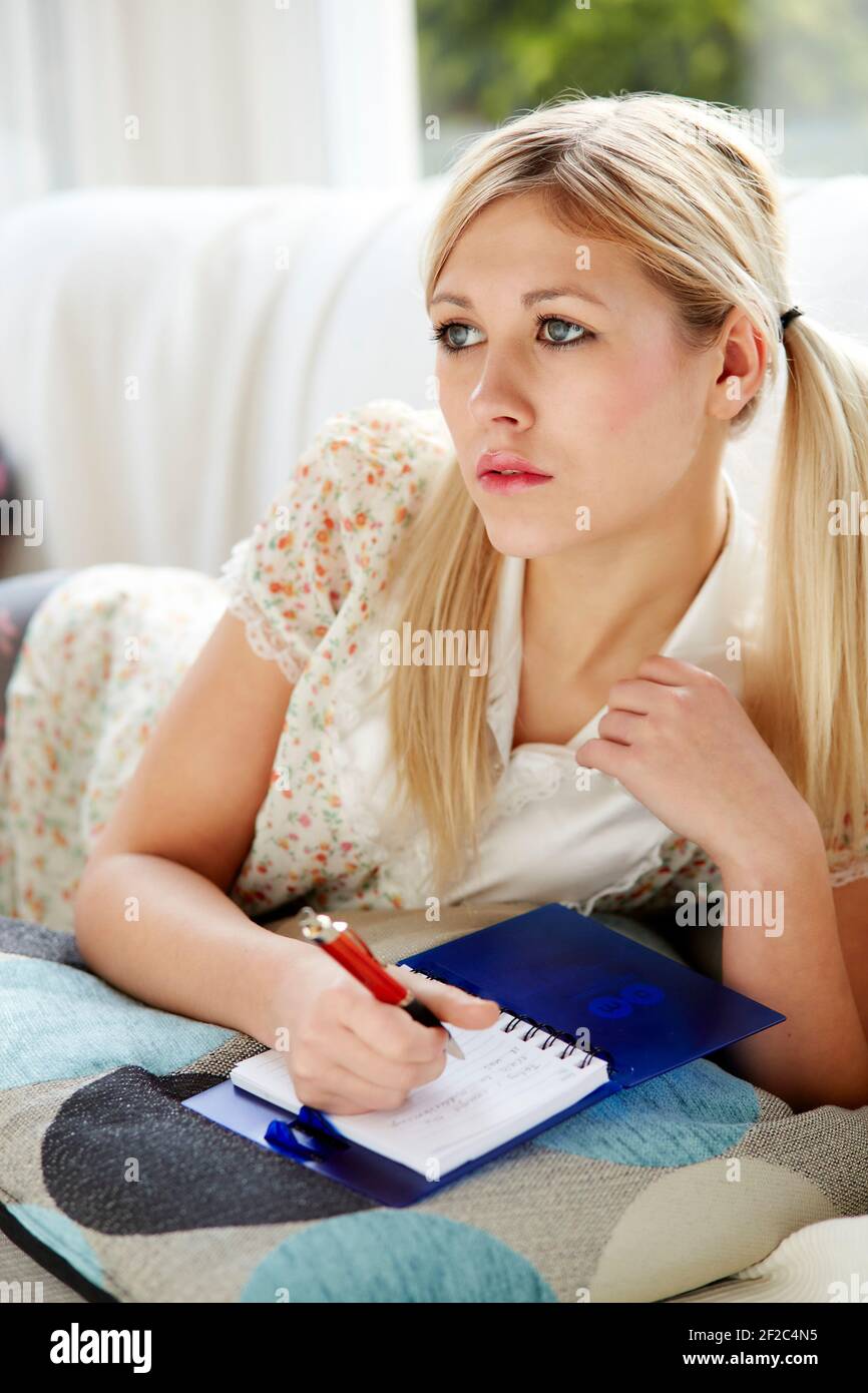 Adolescent with diary hi-res stock photography and images - Alamy