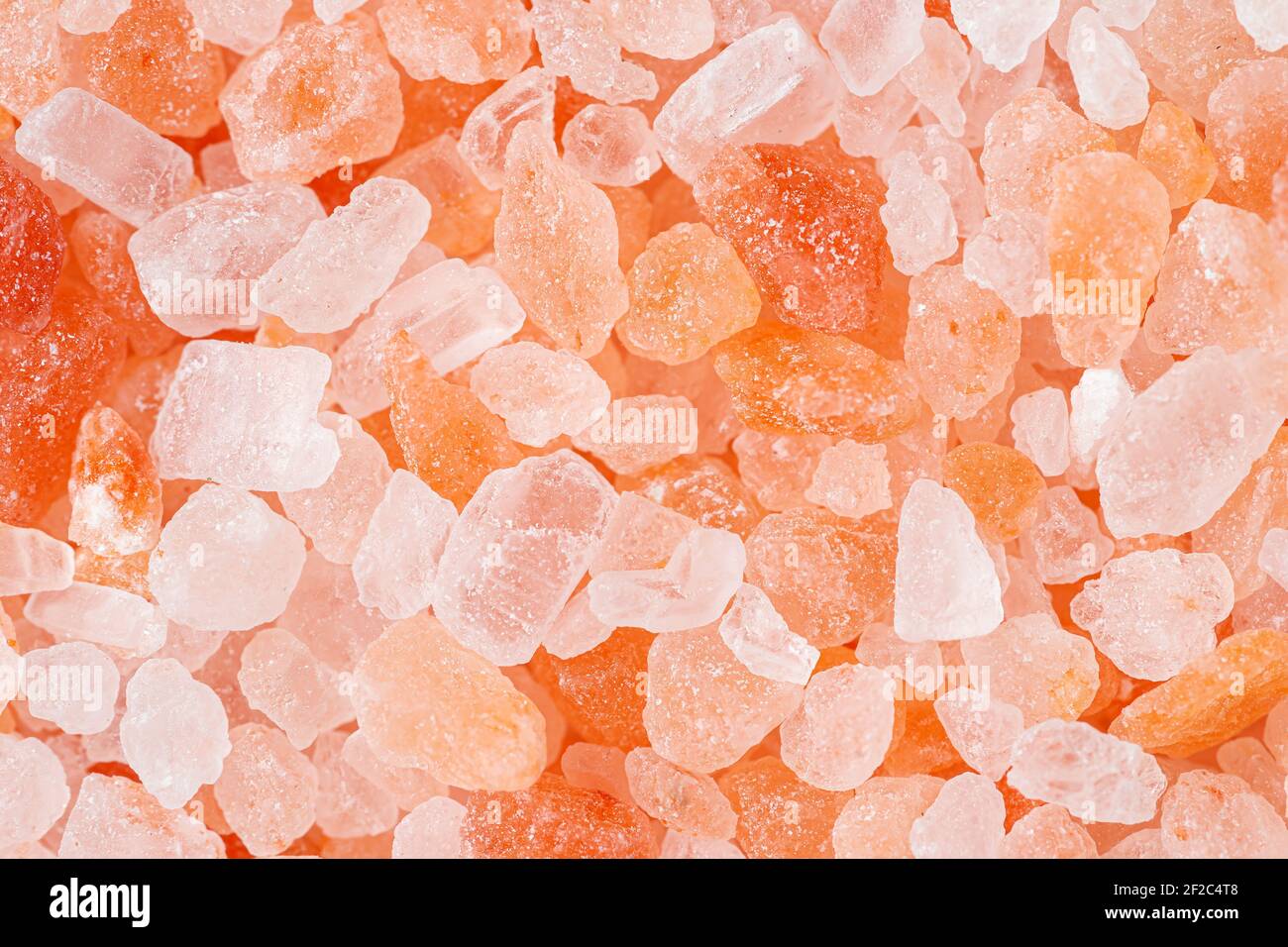 Himalayan pink salt pattern. Natural minerals background Stock Photo ...