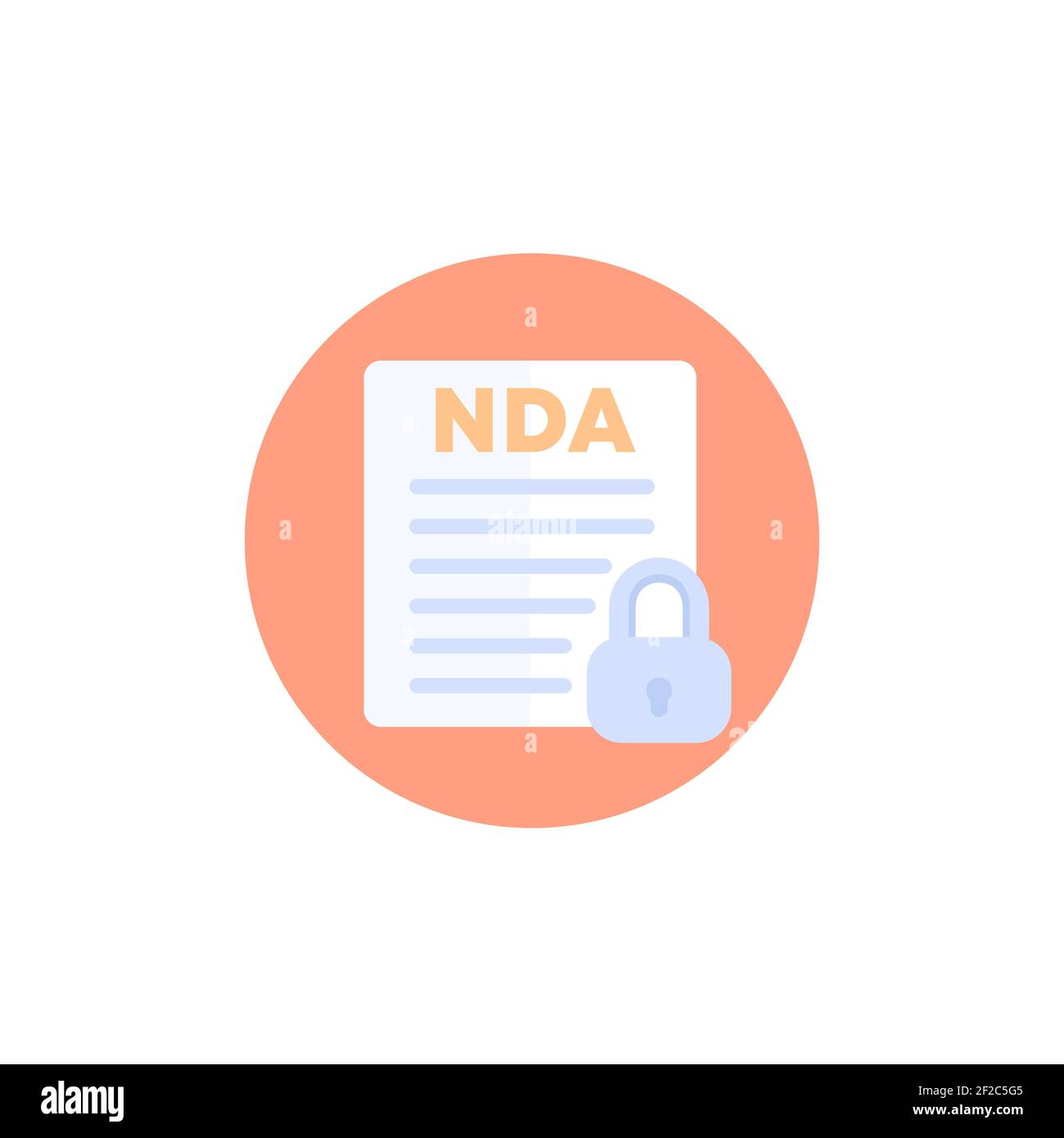 NDA, Non disclosure agreement form vector icon Stock Vector Image & Art ...
