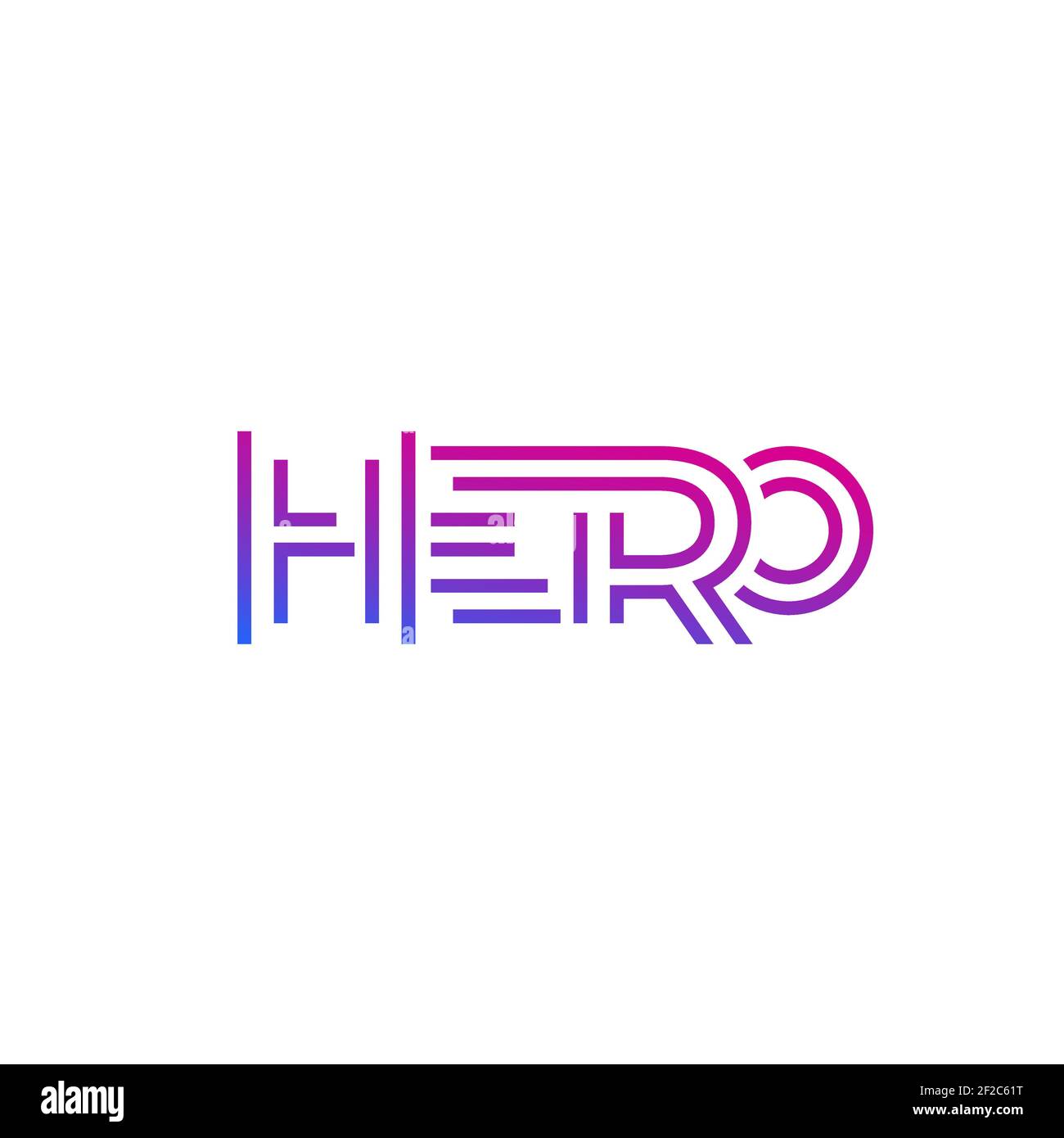 Hero logo design, line style Stock Vector Image & Art - Alamy