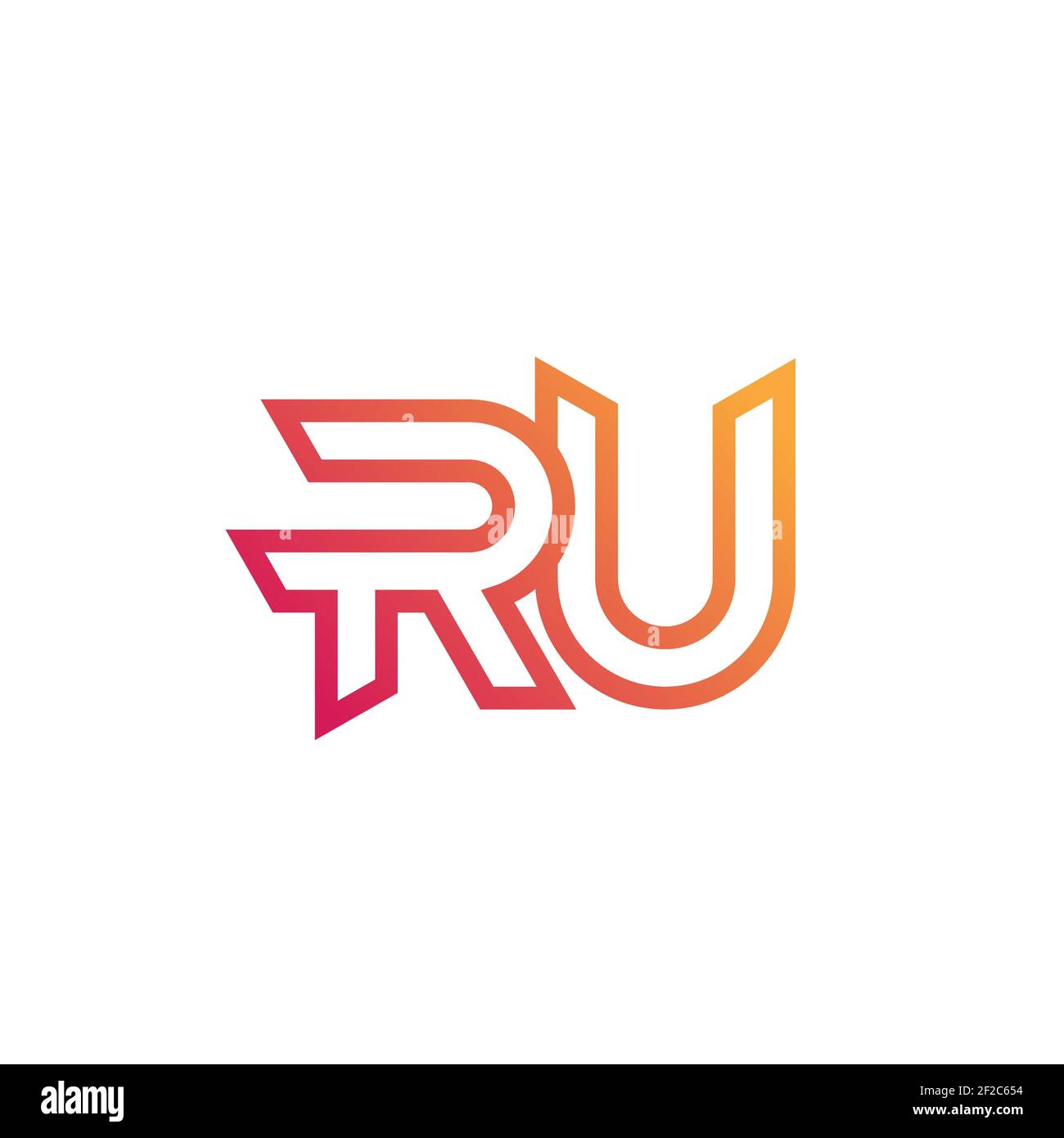 RU letters logo, monogram design, vector Stock Vector Image & Art - Alamy
